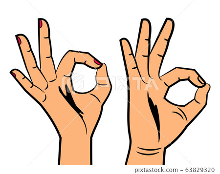 Hands showing OK sign - Stock Illustration [63829320] - PIXTA