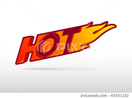 Hot fire sign, promotion fire banner, price... - Stock Illustration ...