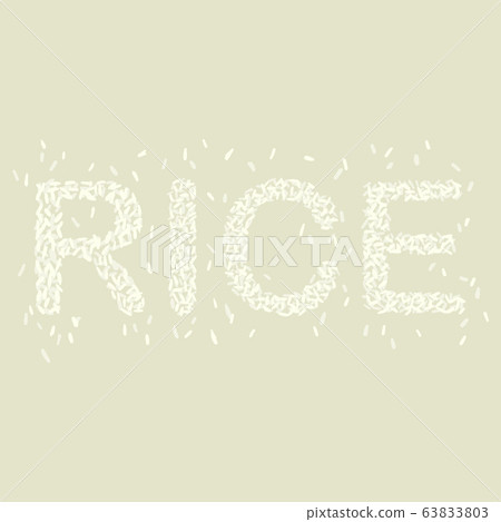 Rice Lettering Vector Background for design - Stock Illustration ...