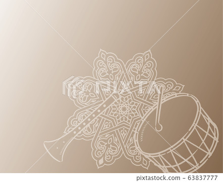 Middle Eastern music, musical instruments theme... - Stock Illustration ...