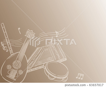 Middle Eastern music, musical instruments theme... - Stock Illustration ...