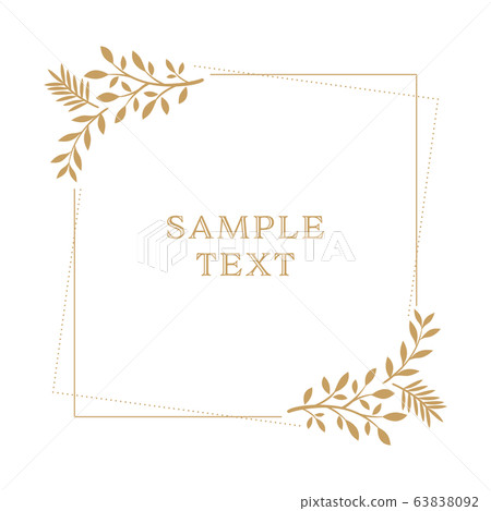 Botanical decorative frame with flowers and plants - Stock Illustration ...