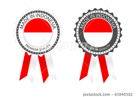 Two modern vector Made in Indonesia labels... - Stock Illustration ...