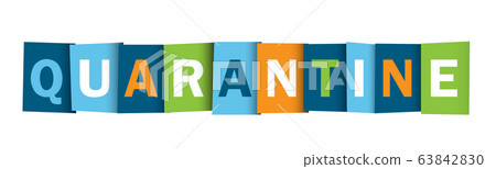 QUARANTINE colorful vector typography banner - Stock Illustration ...