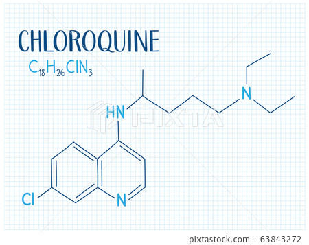 CHLOROQUINE chemical formula and structure... - Stock Illustration ...
