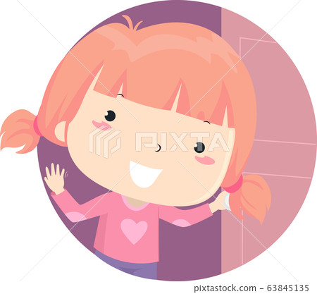 Kid Girl Verb Come Illustration - Stock Illustration [63845135] - PIXTA