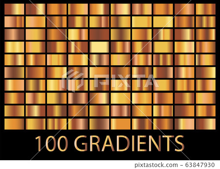 Golden rish beauty set of gradients - Stock Illustration [63847930] - PIXTA