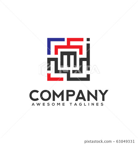 square color letter M logo vector - Stock Illustration [63849331] - PIXTA