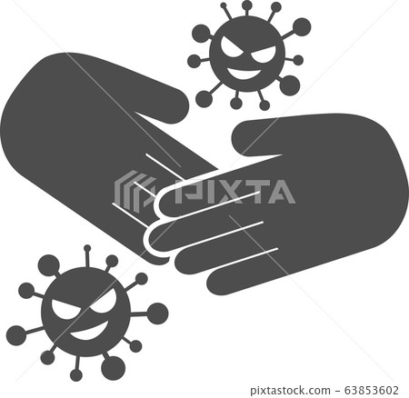Contact infection handshake - Stock Illustration [63853602] - PIXTA
