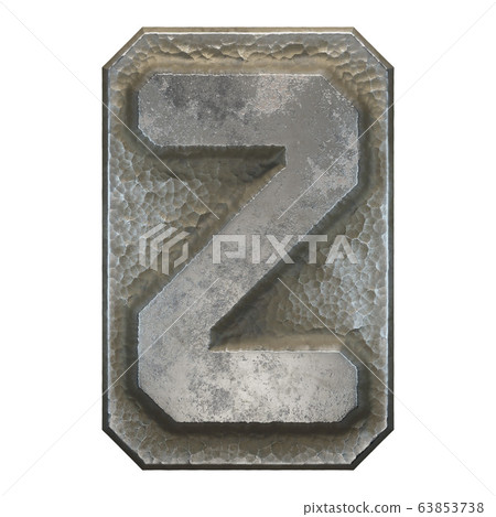 Industrial metal alphabet letter Z on white... - Stock Illustration ...