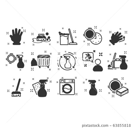 Cleaning line icon set - Stock Illustration [63855818] - PIXTA