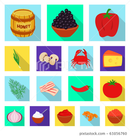 Vector design of taste and product sign. Set of... - Stock Illustration ...