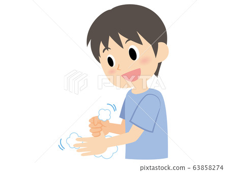 Male hand washing thumb - Stock Illustration [63858274] - PIXTA