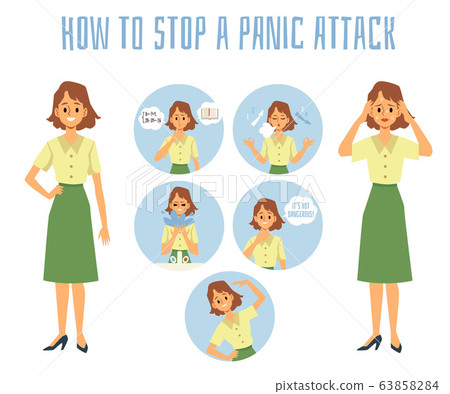 How to stop a panic attack - infographic poster... - Stock Illustration ...