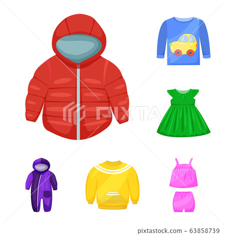 Isolated object of baby and kid icon. Set of... - Stock Illustration ...