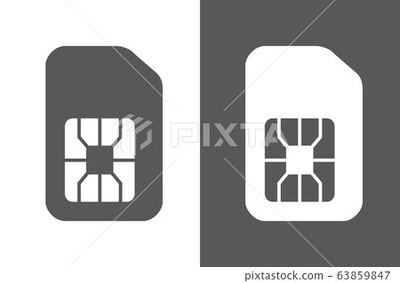 Sim card mobile icon. Phone sim-card symbol - Stock Illustration ...