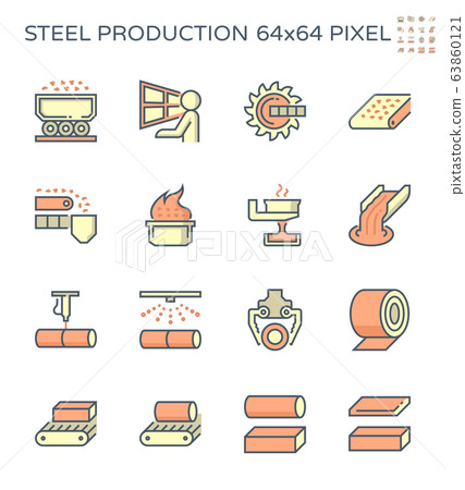 Steel and metal production industry vector icon - Stock Illustration ...