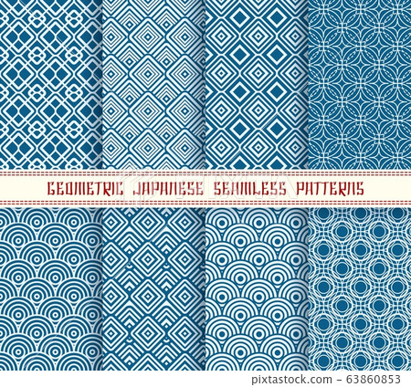Geometric japanese prints - Stock Illustration [63860853] - PIXTA