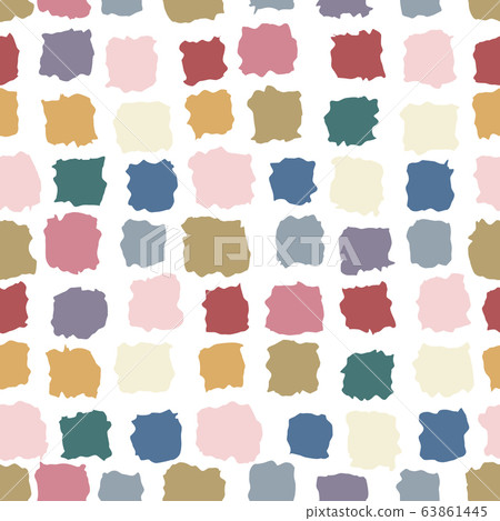 Pattern with hand drawn colorful sketchy squares - Stock Illustration ...