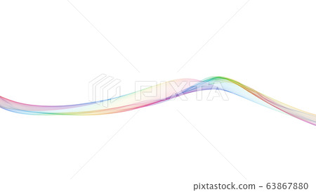 7 color wave background lines - Stock Illustration [63867880] - PIXTA