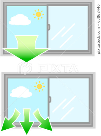Open windows to ventilate infection control - Stock Illustration ...