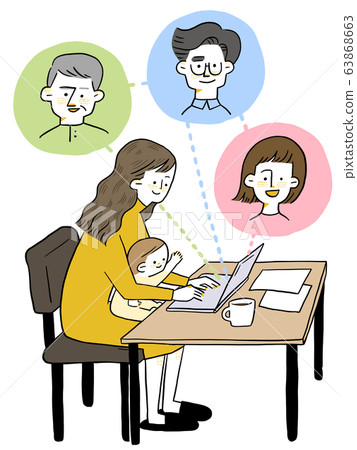 Telework - Stock Illustration [63868663] - PIXTA
