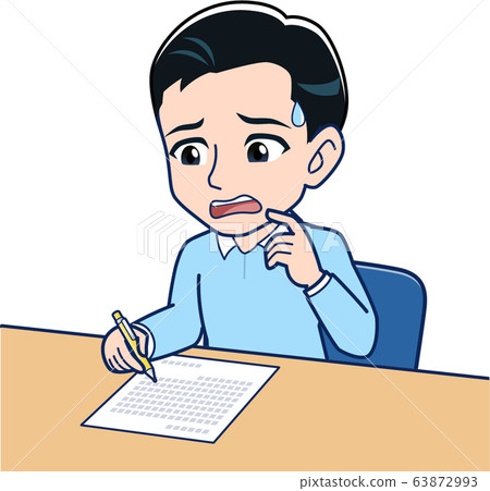 Men puzzled by documents - Stock Illustration [63872993] - PIXTA