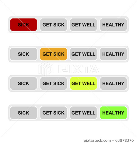 Indicator sick and healthy. Sickness rate vector - Stock Illustration ...
