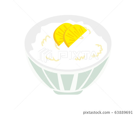 Sawa-an Takuan rice White rice - Stock Illustration [63889691] - PIXTA
