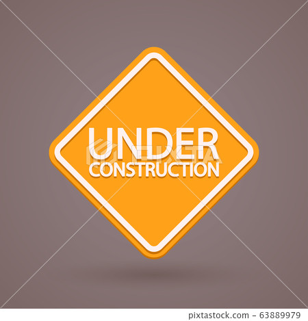 orange sign construction - Stock Illustration [63889979] - PIXTA