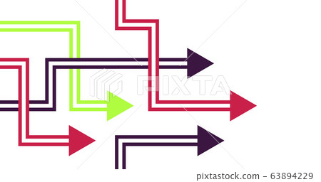 Direction concept with colorful arrows - Stock Illustration [63894229 ...