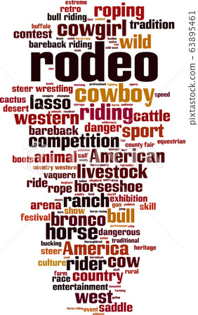 Rodeo word cloud - Stock Illustration [63895461] - PIXTA
