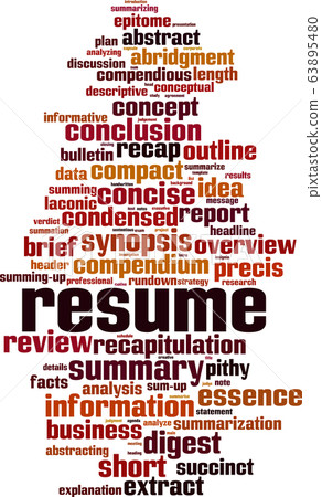 Resume word cloud - Stock Illustration [63895480] - PIXTA