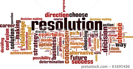 Resolution word cloud - Stock Illustration [63895486] - PIXTA