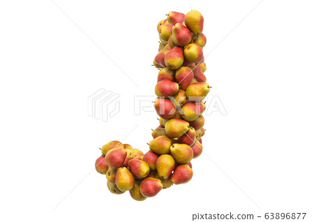 Letter J from pears, 3D rendering - Stock Illustration [63896877] - PIXTA
