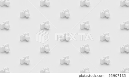 Isometric 3D rendering Digital Camera pattern... - Stock Illustration ...