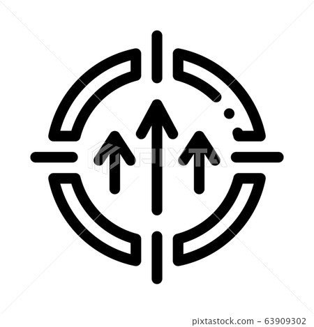 personal goals icon vector outline illustration - Stock Illustration ...