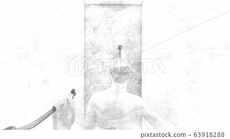 Shower room woman with woman illustration 95 - Stock Illustration ...