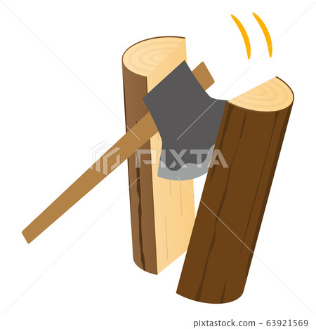 Log splitting - Stock Illustration [63921569] - PIXTA