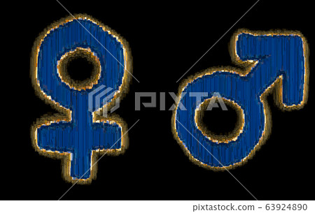 Set of symbols female and male made of... - Stock Illustration ...