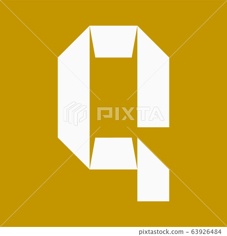 letter Q cut out from white paper - Stock Illustration [63926484] - PIXTA
