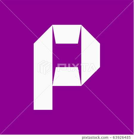 letter P cut out from white paper - Stock Illustration [63926485] - PIXTA