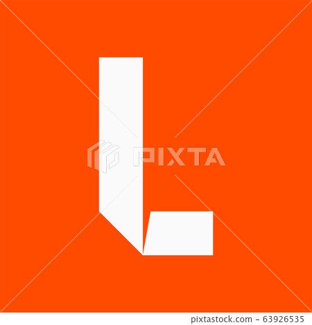 letter L cut out from white paper - Stock Illustration [63926535] - PIXTA