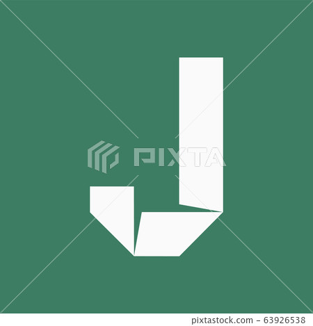 letter J cut out from white paper - Stock Illustration [63926538] - PIXTA