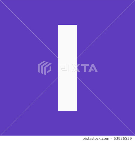 letter I cut out from white paper - Stock Illustration [63926539] - PIXTA