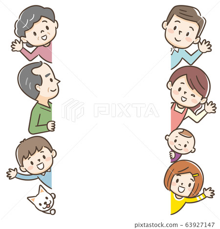 Three generations family frame - Stock Illustration [63927147] - PIXTA