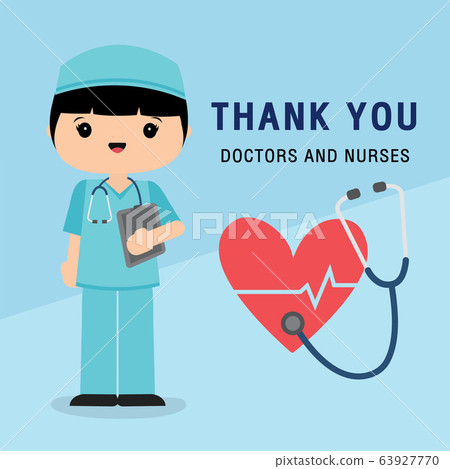 Doctor cartoon character. Thank you doctors and...-插圖素材 [63927770 ...