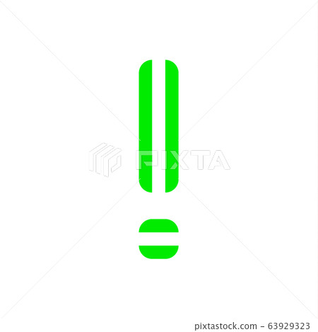 Striped font, modern trendy alphabet, Exclamation - Stock Illustration ...