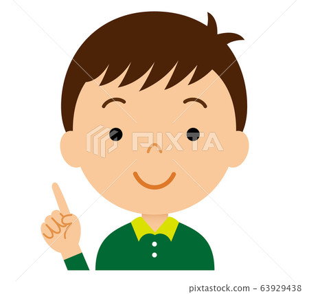 Boy, explaining, pointing - Stock Illustration [63929438] - PIXTA