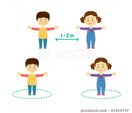 distance, person, elementary student - Stock Illustration [63929797 ...